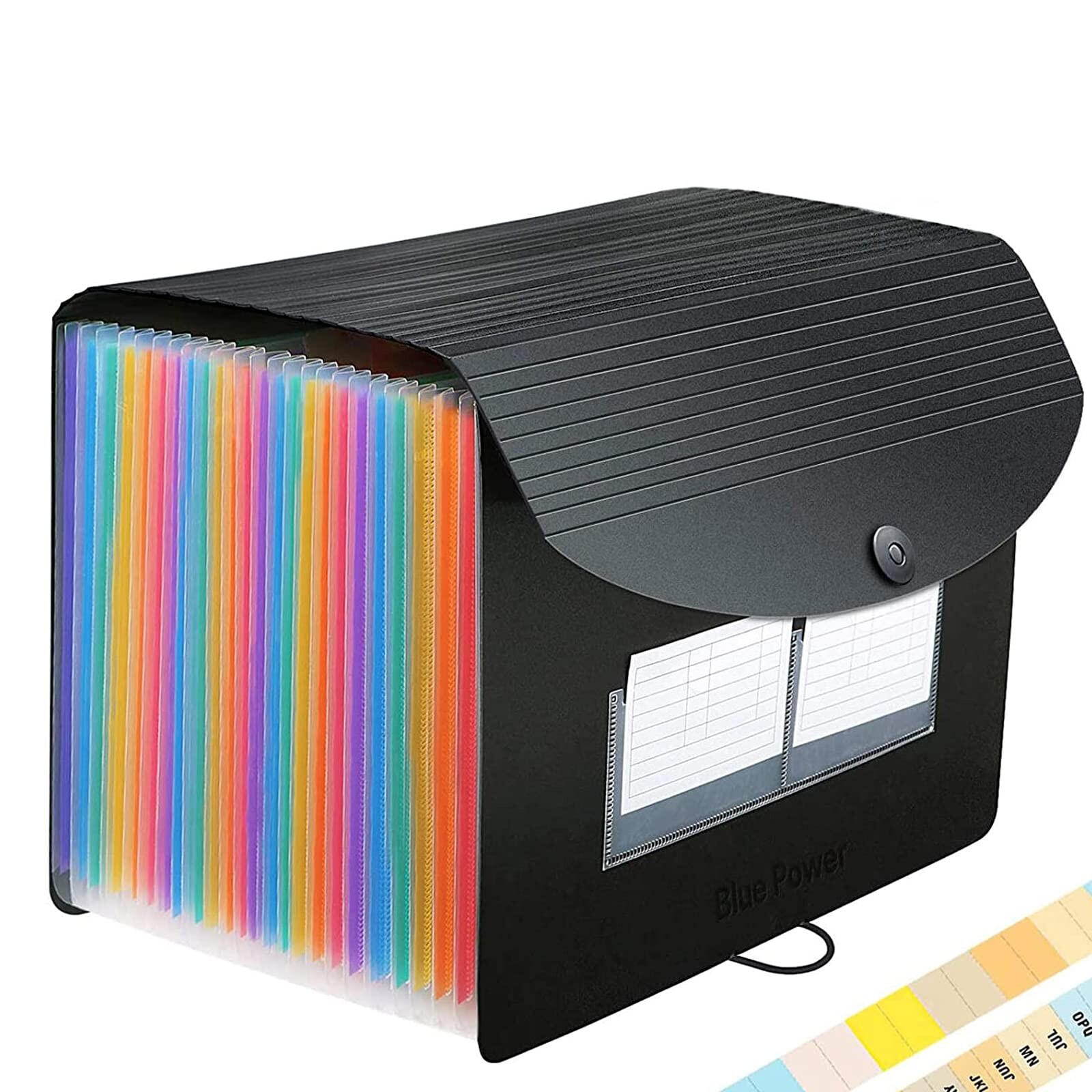 Expanding File Organisers, 24 Pockets Document Organiser Filing Boxes ...