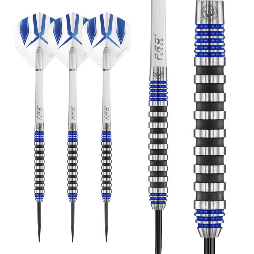 Advance 500 Series Tungsten Blue 24 Gram Steeltip Darts Set with ...