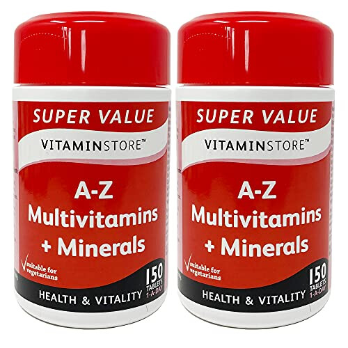 A-Z Multivitamins & Minerals Food Supplement, 150 Tablets per Tub, Pack ...