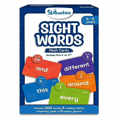 Flash Cards - 500 Sight Words, for Preschool (Pre-K), Kindergarten,1st ...