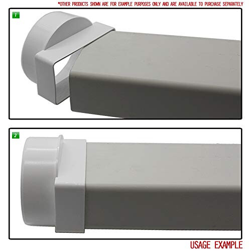 Ducting Adaptor 110mm x 54mm to 100mm - 4 inch Rectangular to Round ...