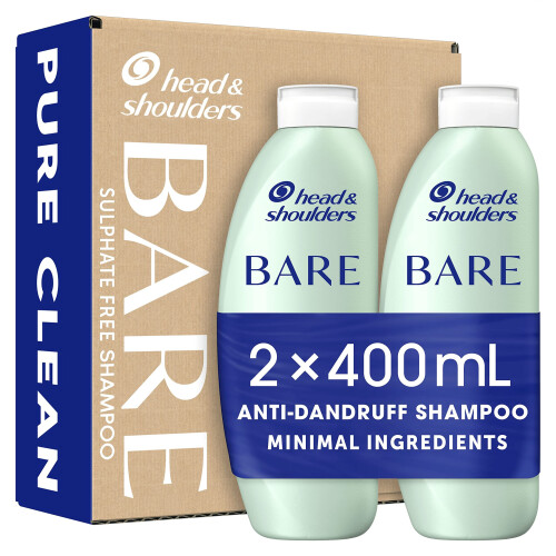 Anti dandruff Shampoo, Pure Clean, Sulphate free, 2 x 400 ml, Duo Pack ...