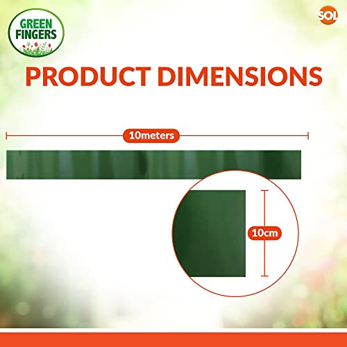 2pk 100mm x 10m Plastic Lawn Edging Strip, Grass Edging Border, Path ...