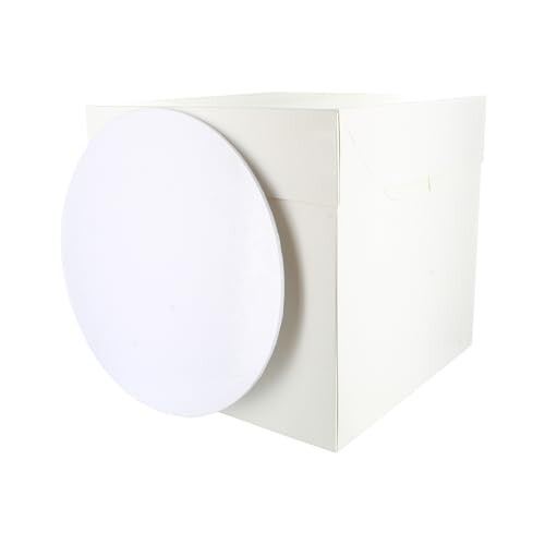 Tall Cake Box & White Cake Board Set | 10" | 10 x 10 x 10 Inch Square ...