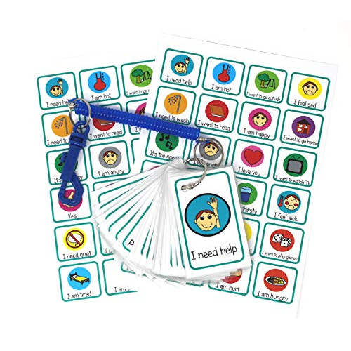 Special Needs Communication Cards Aid Set of 24 Flash cards, 2 x ...