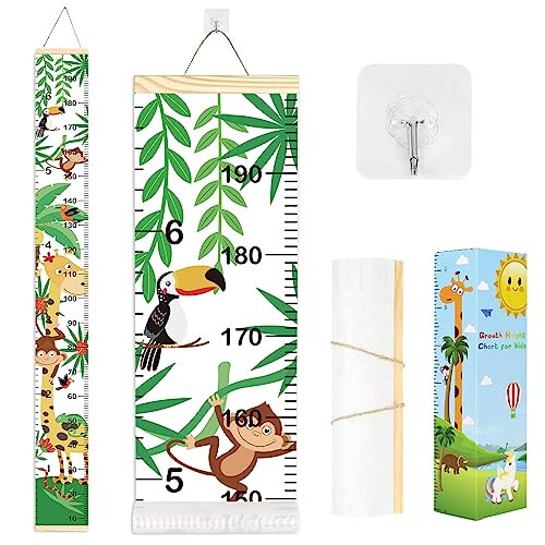 Height Chart for Kids Wall Hanging Ruler, Canvas Growth Chart for Baby ...