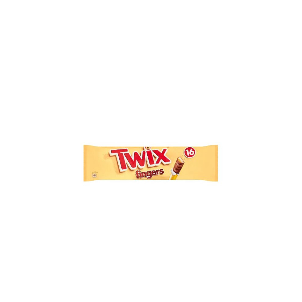 Twix Caramel & Milk Chocolate Fingers Biscuit Bars Multipack, 16 x 20g ...