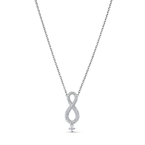 Swarovski Infinity Necklace Brilliant White Crystals with Elegant ...