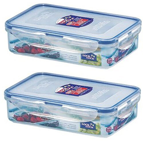 2?x Lock and & Lock Rectangular Plastic Food Container 800?ml HPL816?by ...
