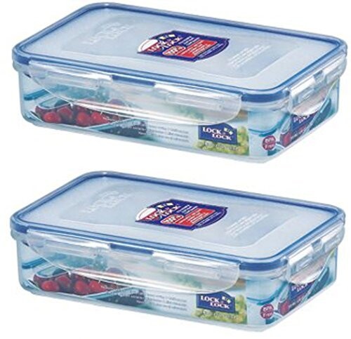 2?x Lock and & Lock Rectangular Plastic Food Container 800?ml HPL816?by ...