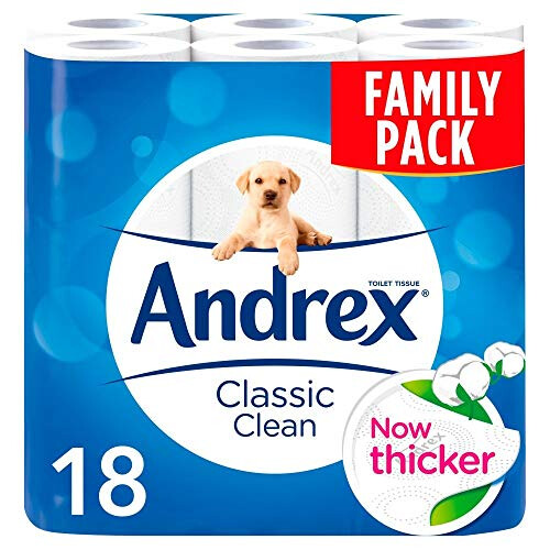 Andrex Classic Clean Toilet Tissue Rolls 18 pack on OnBuy