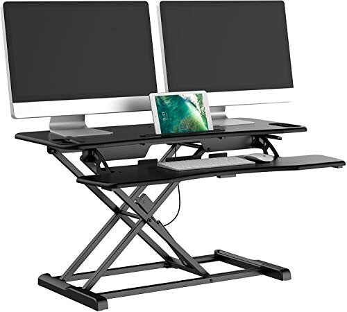 bonVIVO Sit-Stand Workstation, Height Adjustable Desk Stand With ...