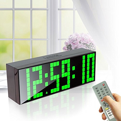 Redlution Large LED Digital Wall Clock Jumbo Larger Numbers 3 inch LCD ...