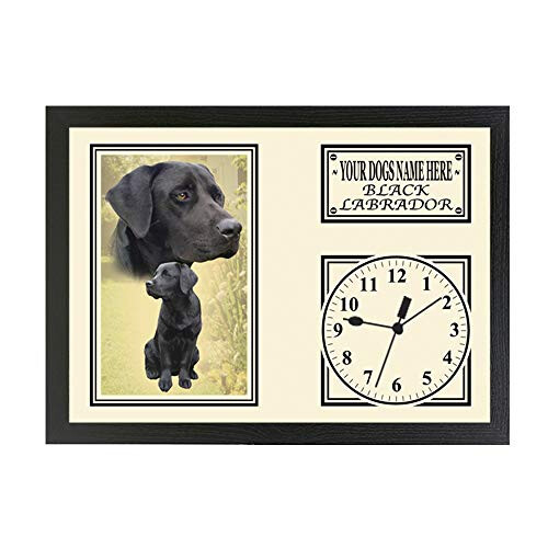 Black Labrador Personalised Dog Breed Gift Clock on OnBuy
