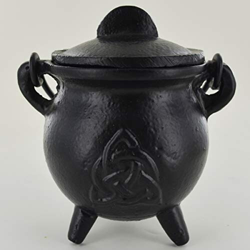 Cast Iron Cauldron Triquetra Small Witch & Magic Accessory for Wicca ...