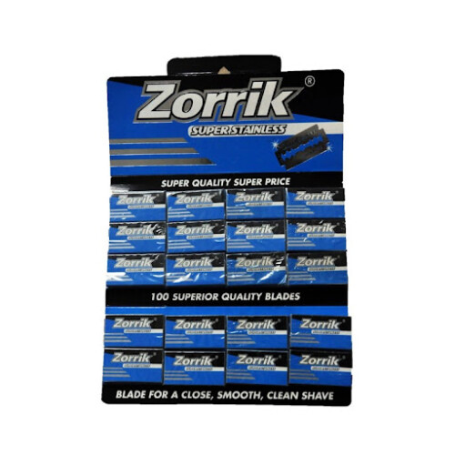 Zorrik 200 Double Edge Super Stainless Blades Razor Shaving Pillar on OnBuy