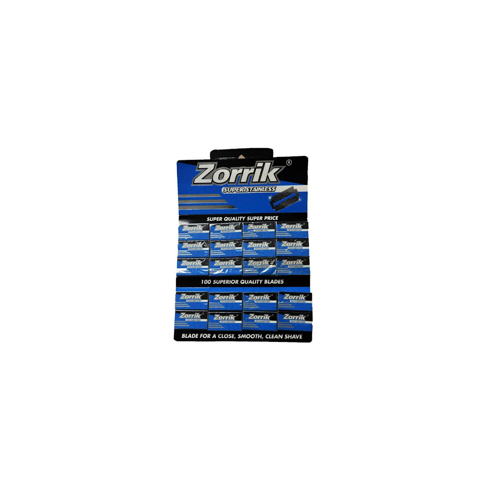 Zorrik 200 Double Edge Super Stainless Blades Razor Shaving Pillar on OnBuy
