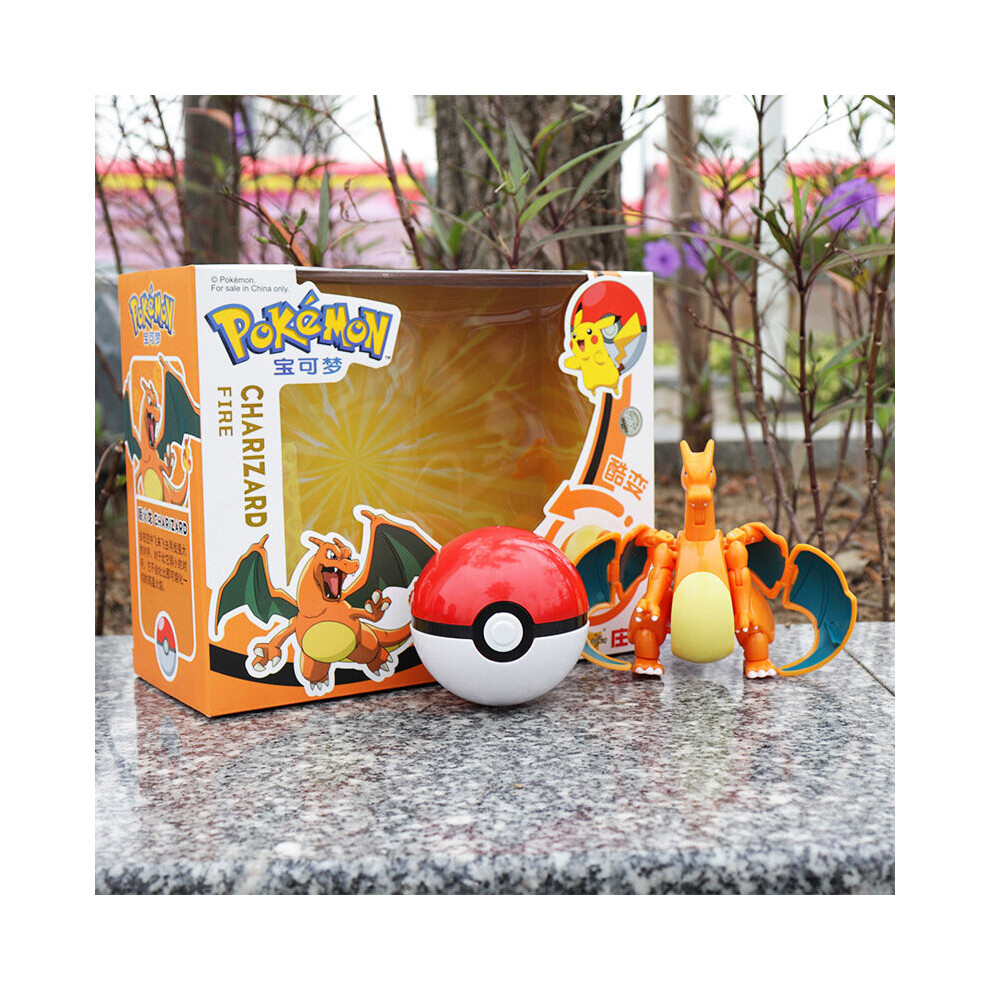 ( Charizard) Pokemon Ball Action Figures Toy Set Transformable Kids ...