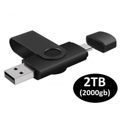 1TB 2TB TYPE-C USB 2 in 1 Flash Pen Drive Memory Stick Android/Samsung ...