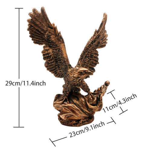 (Eagle-coppery) Da Peng Spreads Wings And Eagle Resin Decorations, Da ...