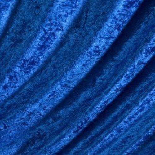 ROYAL BLUE CRUSHED VELVET FABRIC BLUE CRUSHED VELVET VELOUR STRECHY ...