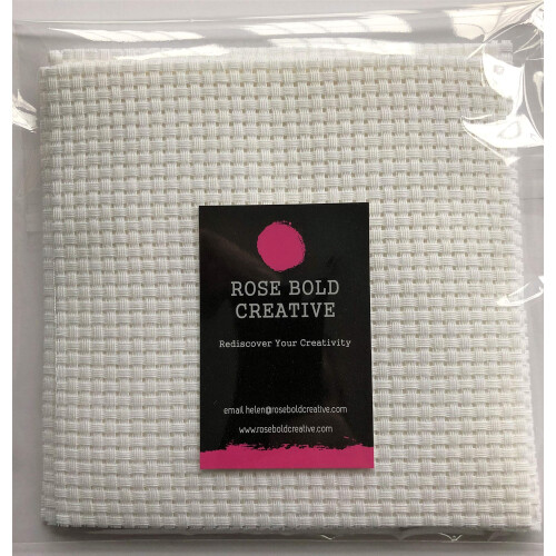 White Binca Squares (Pack of 10) Hand Cut 100% Cotton 6-Count Cross ...