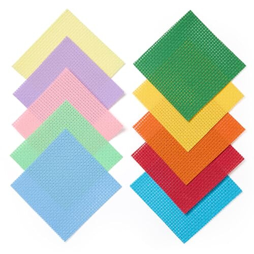 Springboard Cross Stitch Fabric Squares - 10-Pack of Binca Mesh for ...