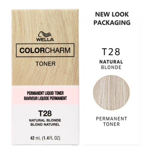 (T28 Natural Blonde) Wella Color Charm Permanent Liquid Hair Toner ...