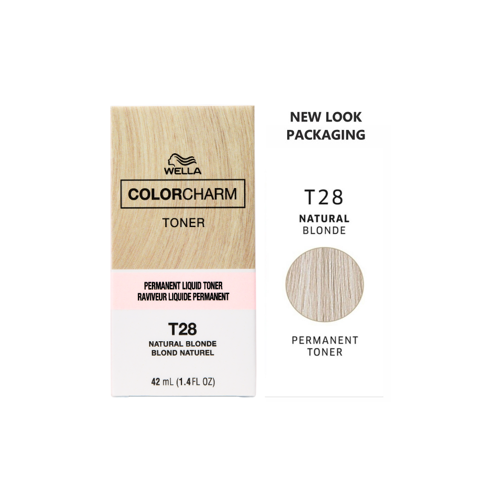(T28 Natural Blonde) Wella Color Charm Permanent Liquid Hair Toner ...