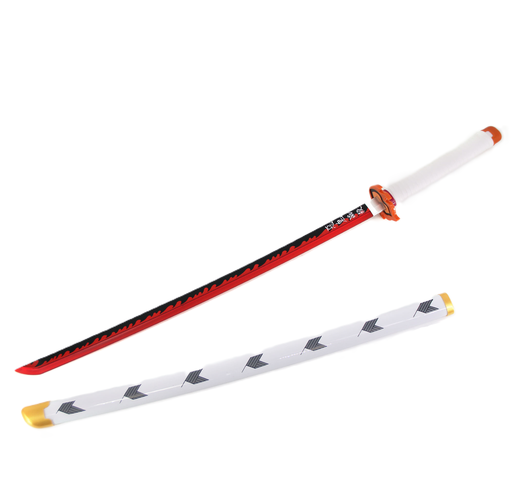 Demon Slayer Rengoku LED Light Up Sword USB C Rechargable 40 Inch Wood ...