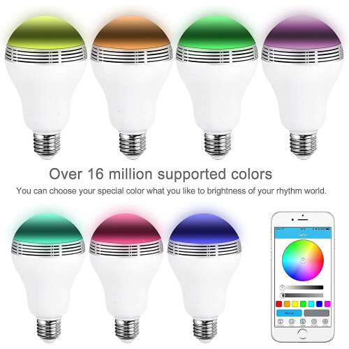 Bluetooth Light Bulbs Speaker, Wireless E27 Smart Led Lightbulb Lamp ...