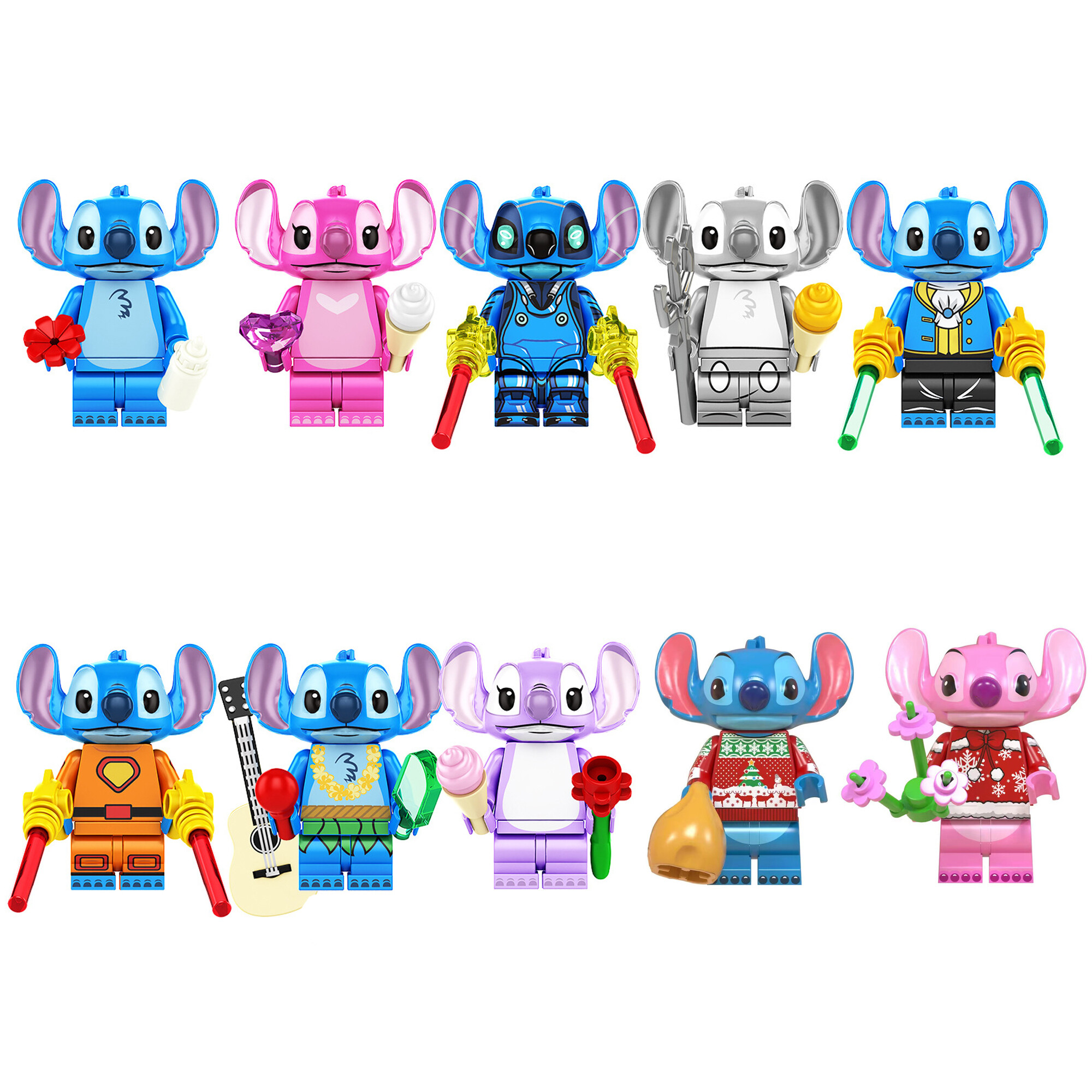 Stitch and Angie Cartoon Disney Toy Story Mini Figures Fit Lego on OnBuy