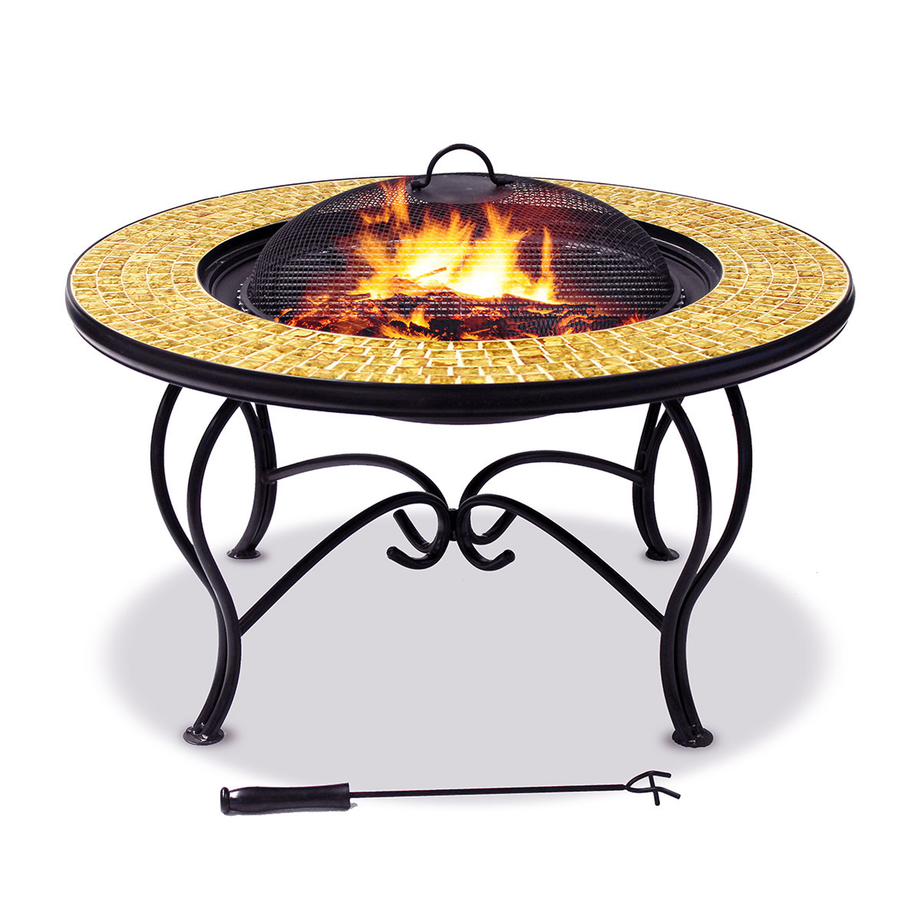 MDA Designs STERLING Premium Garden & Patio Fire Pit, Coffee Table ...