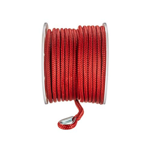 Seachoice Boat Anchor Rope, Double-Braid, Nylon, Achor Line, 1/2 in. X ...