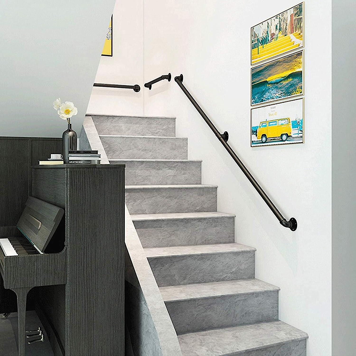 Handrail,30cm Black Stair Handrail,stair Handrail,industrial Wind Iron ...