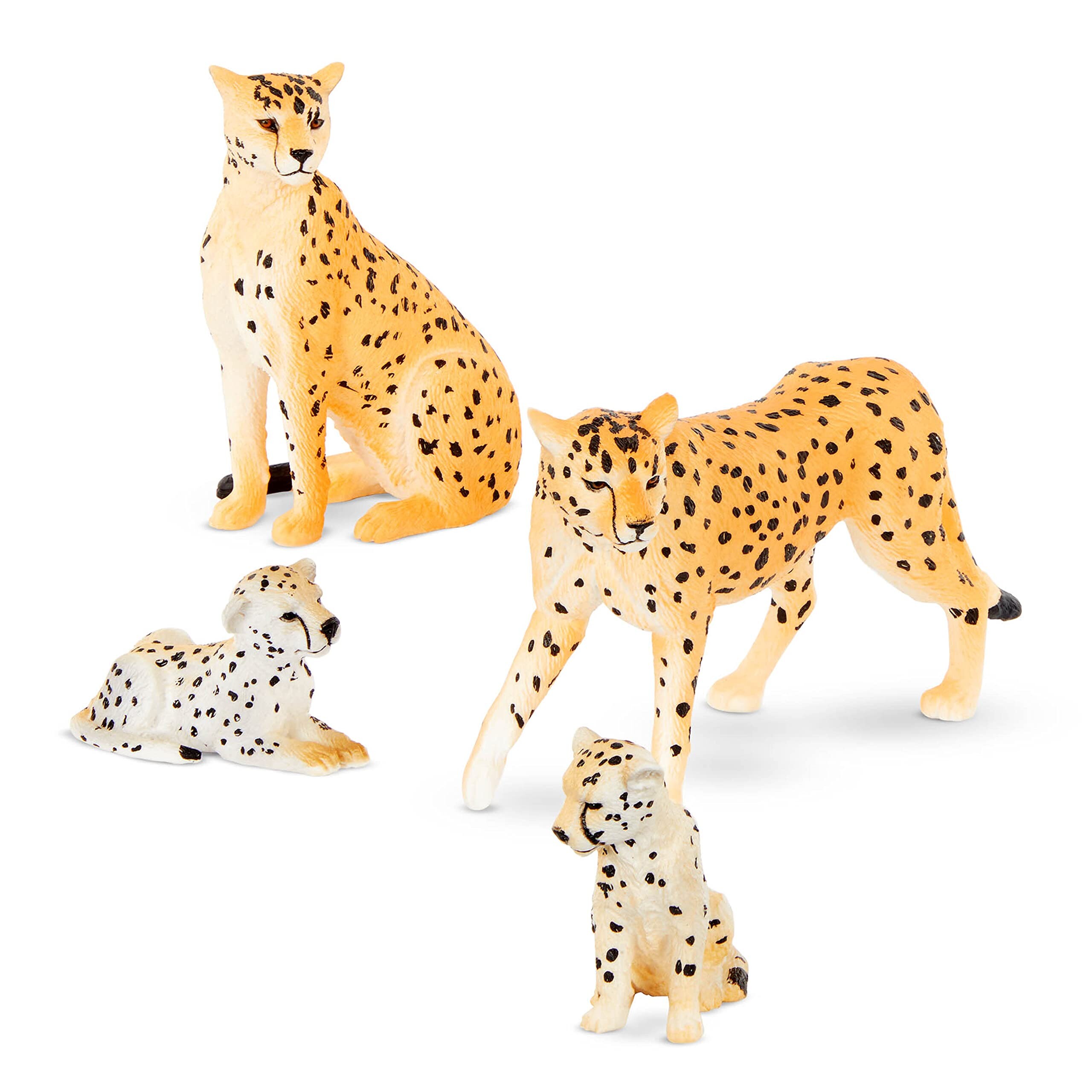 Terra by Battat - 4 Pcs Cheetah Toys Family Set - Plastic Cheetah ...