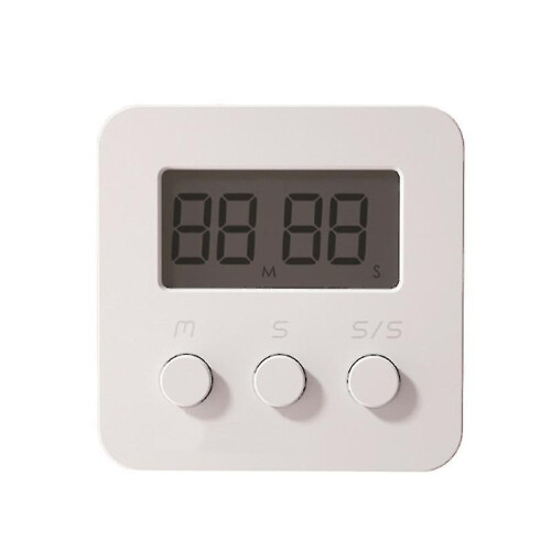 (Card White) Minimalist Square Digital Kitchen Timer Countdown Time ...
