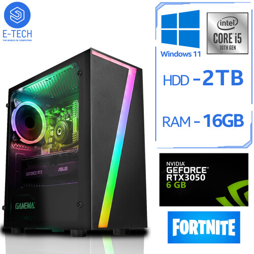 Gaming PC Intel i5 10400F 16GB DDR4 2TB HDD NVIDIA RTX 3050 Windows 11 ...