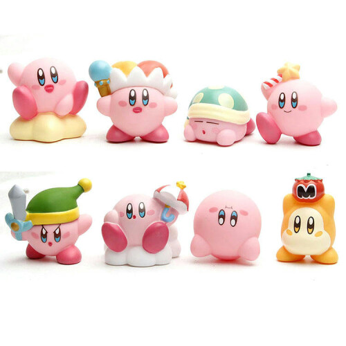 Kirby Figures 8 Elf Ornaments Dolls Car Cake Decoration Dolls Toy ...