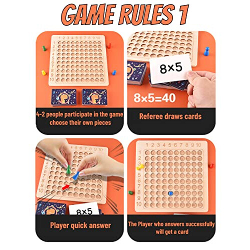 BLOOOK Wooden Montessori Multiplication Board Game,Hundred Boards,Times ... BLOOOK Wooden Montessori Multiplication Board Game,Hundred Boards,Times ...