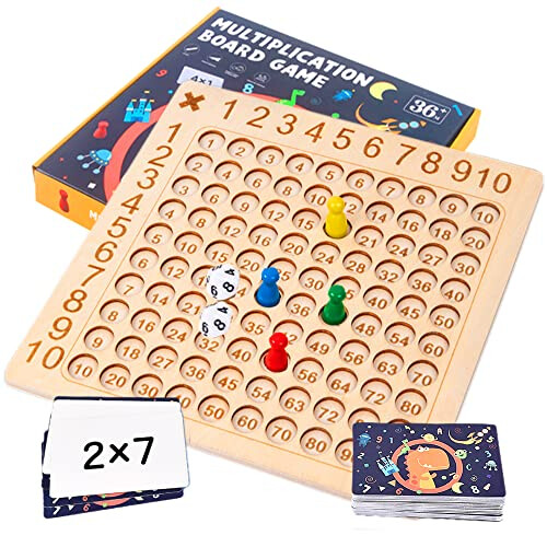 BLOOOK Wooden Montessori Multiplication Board Game,Hundred Boards,Times ... BLOOOK Wooden Montessori Multiplication Board Game,Hundred Boards,Times ...