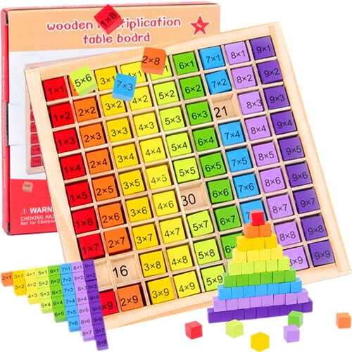 BLOOOK Wooden Montessori Multiplication Board Game,Hundred Boards,Times ...