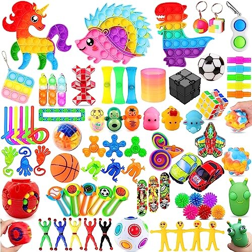 Paochocky Fidget Toy Set, 80PCS Fidget Toys Pack, Relief Stress Green ...