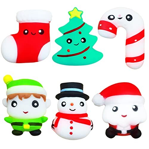 Large Christmas Mochi Squishy Toys Xmas Party Bag Fillers for Kids ...