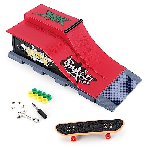KETIEE Finger Skateboard Ramps Sets, Mini Fingerboard Skateboard Ramps ...