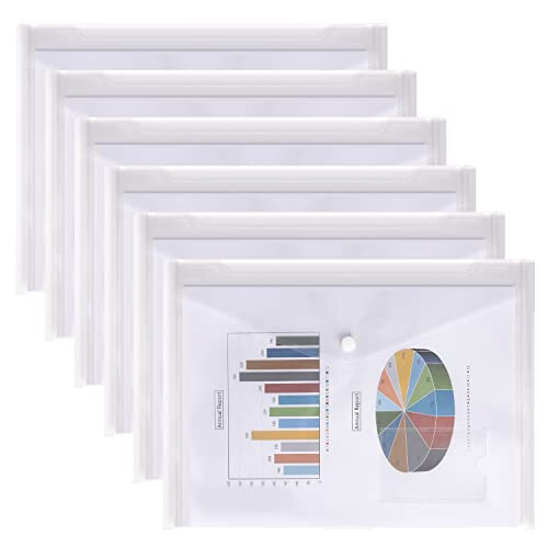 Clear Plastic Wallets A4 Popper Wallets Document File Folders for ...