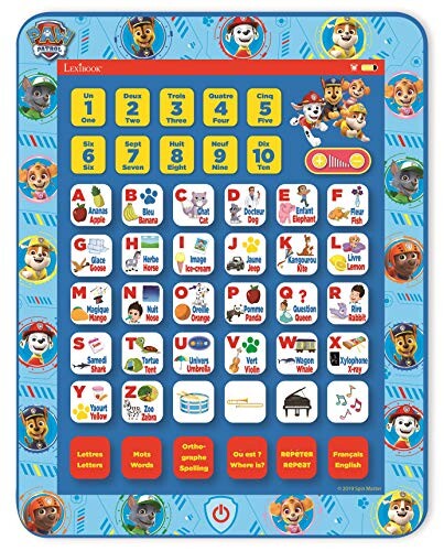Lexibook Paw Patrol Educational Bilingual Interactive Learning Tablet ...