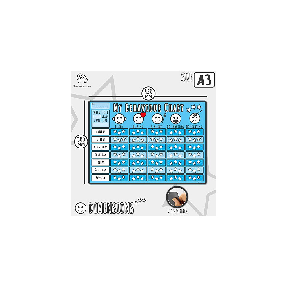 TMS Behaviour Chart for Children A3 | Magnetic Star Chart for Inspiring ...