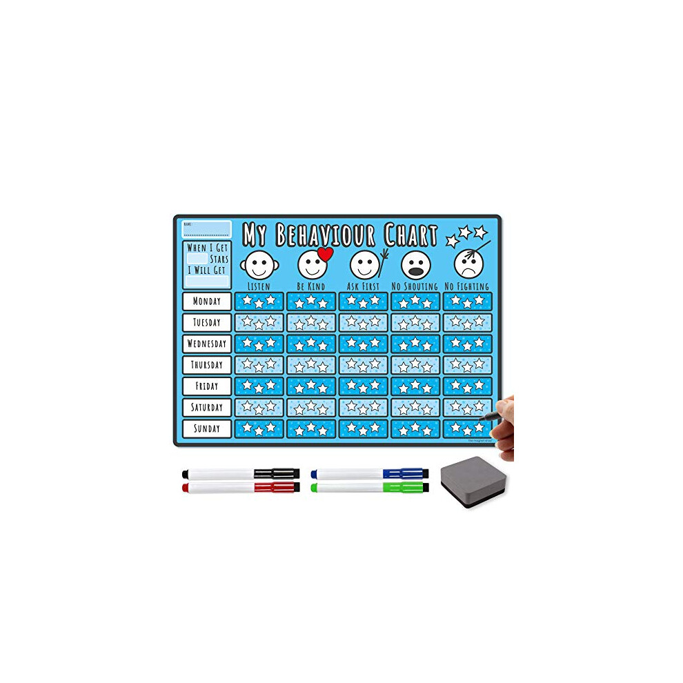 TMS Behaviour Chart for Children A3 | Magnetic Star Chart for Inspiring ...