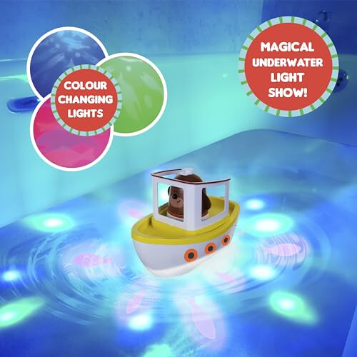 Hey Duggee Lightshow River Boat Underwater Light Show Bath Toy Boat ...